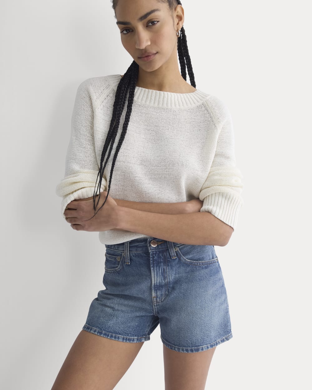 EVERLANE EVERLANE Classic High-Rise Denim Shorts